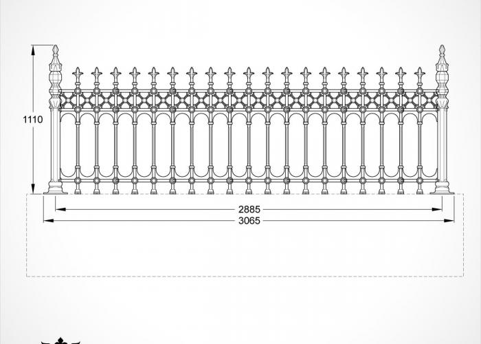 Dumfries Half Height Railings Product Set