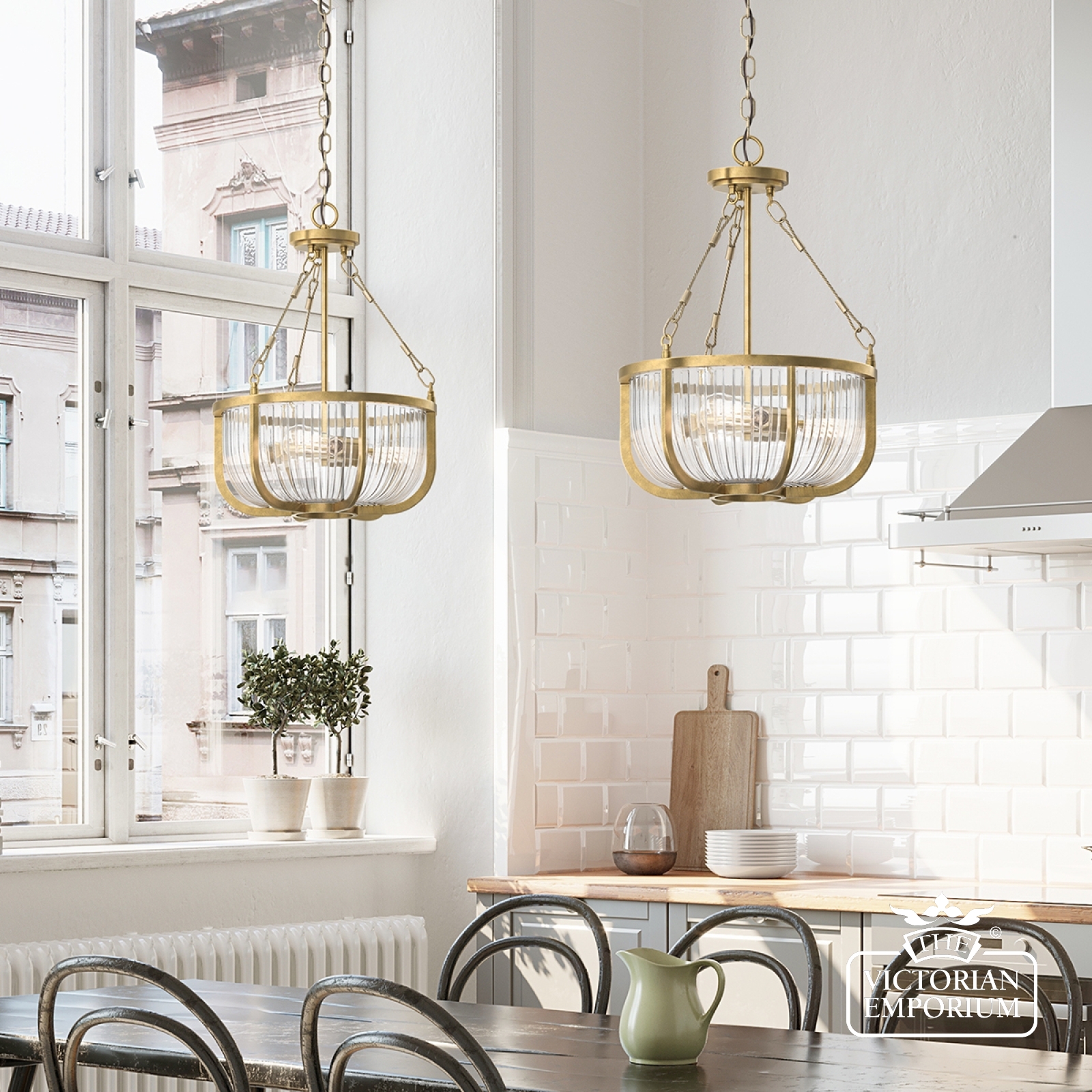 Roux Vintage Style Ceiling Pendant In A Choice Of Finishes