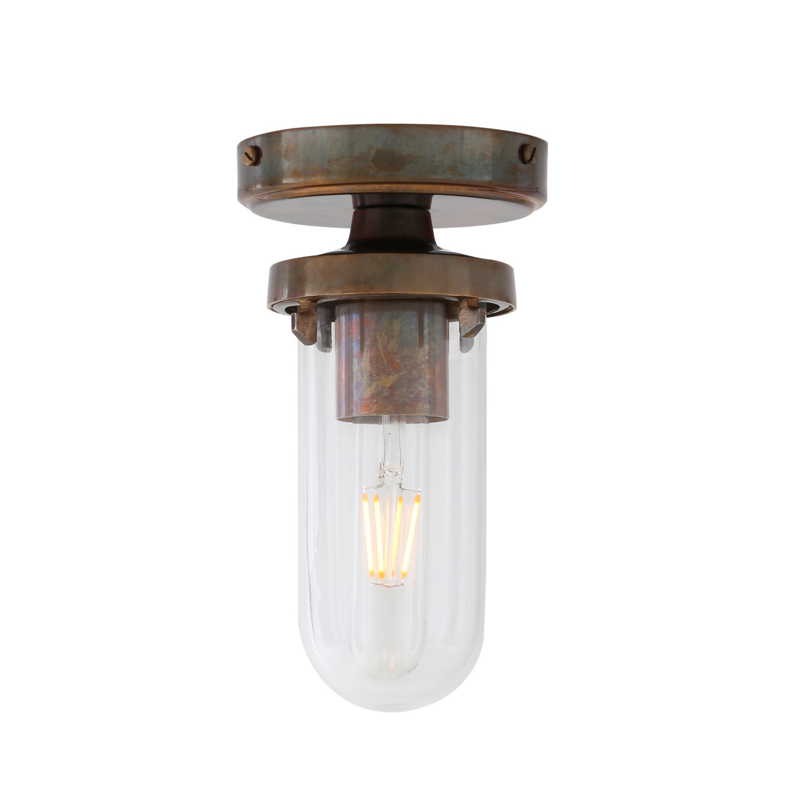 Oregon B Well Glass Flush Ceiling Light IP65 | Kitchen Lighting