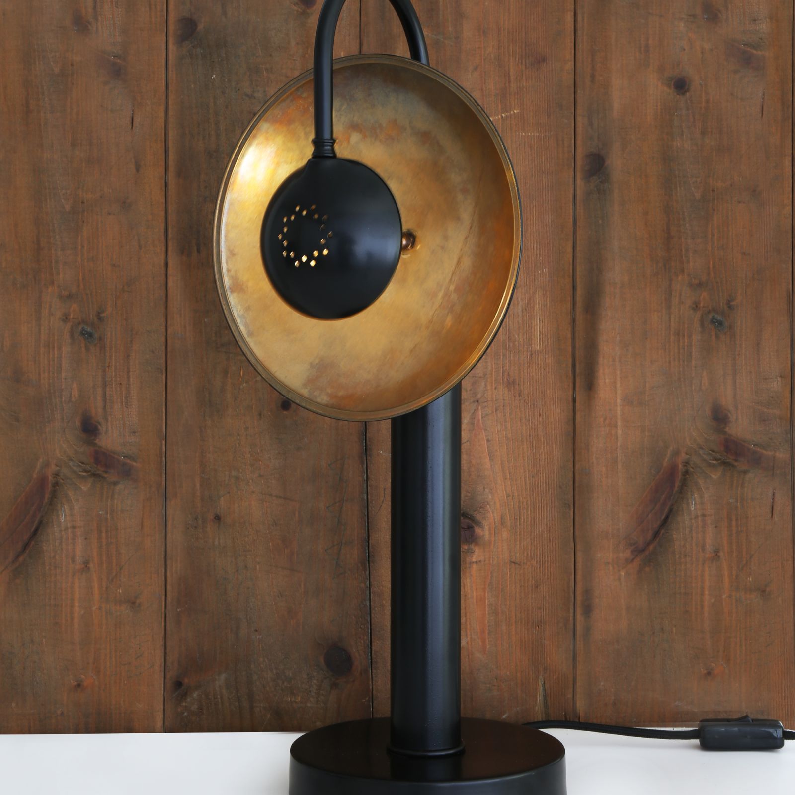 Orebro Brass Dish Table Light | Table and Desk Lamps