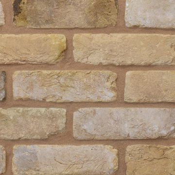Tumbled Reclamation Buff Handmade Brick