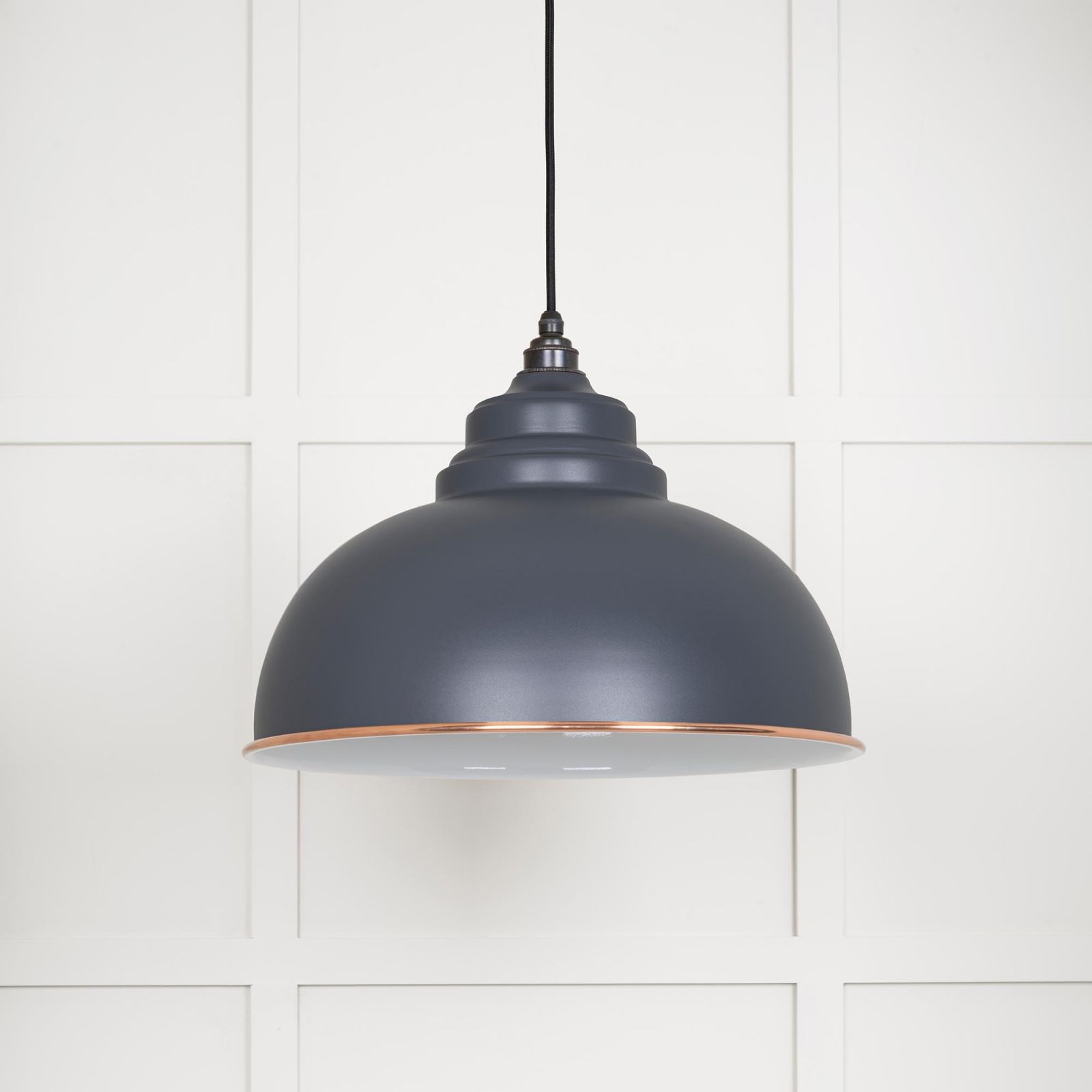 Harlow pendant in Slate with white gloss interior