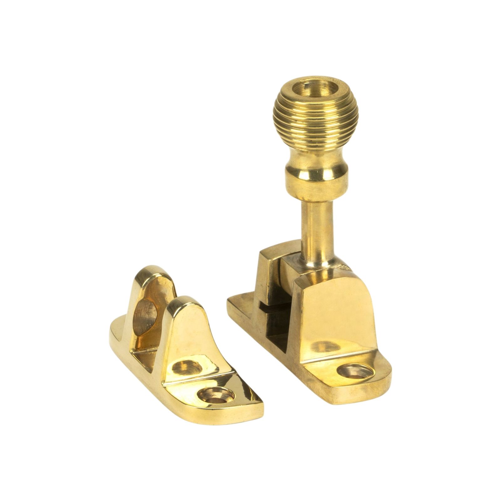 Polished Brass Beehive Brighton Fastener (Radiused) for Sash Windows