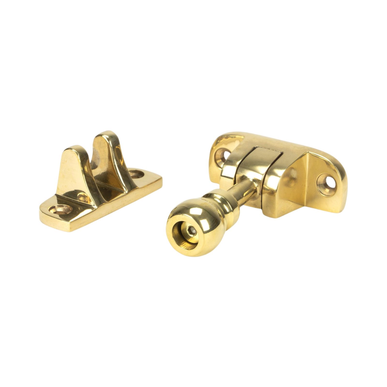 Polished Brass Beehive Mushroom Fastener (Radiused) for Sash Windows