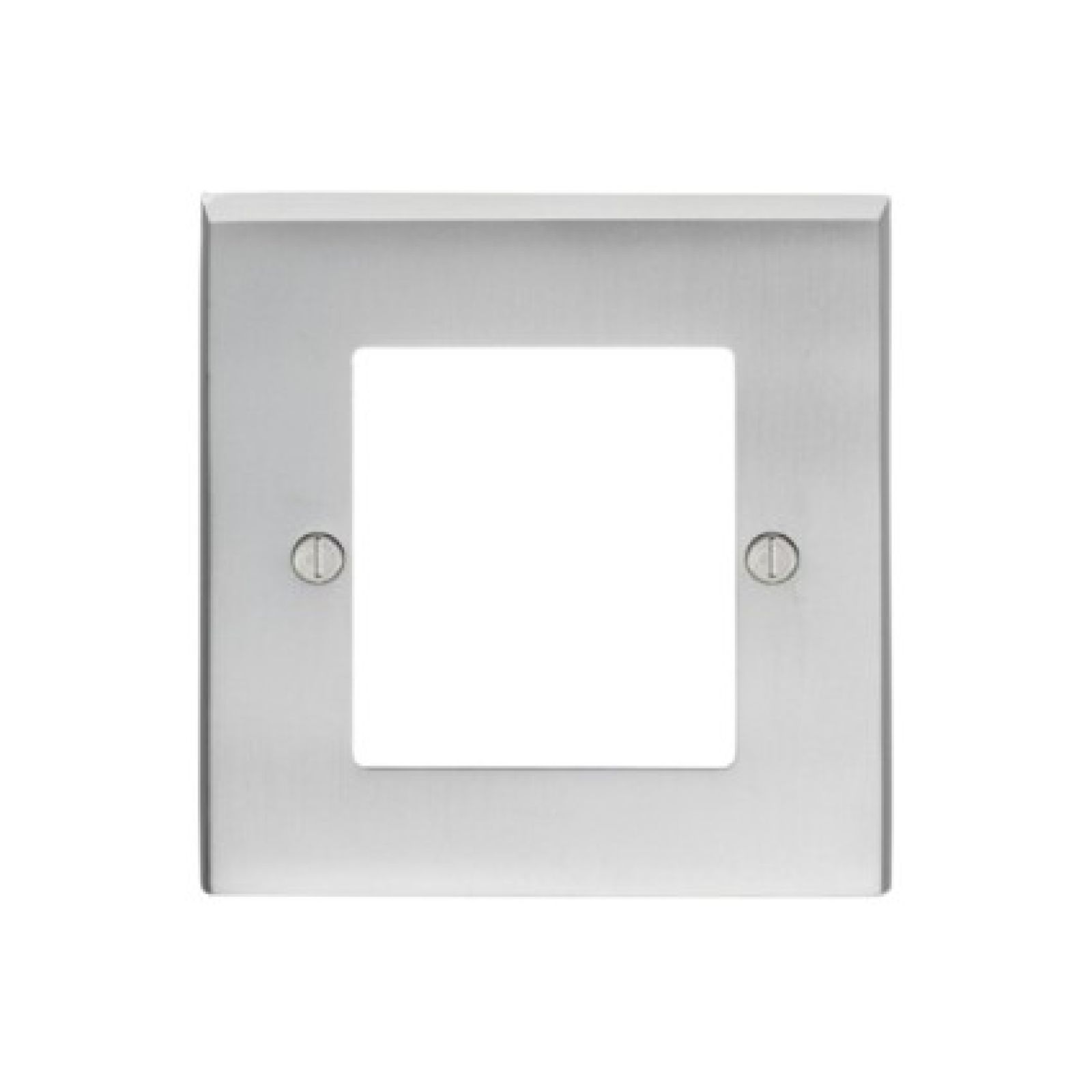 Empty moduler plate 1 gang in brass, chrome or satin chrome