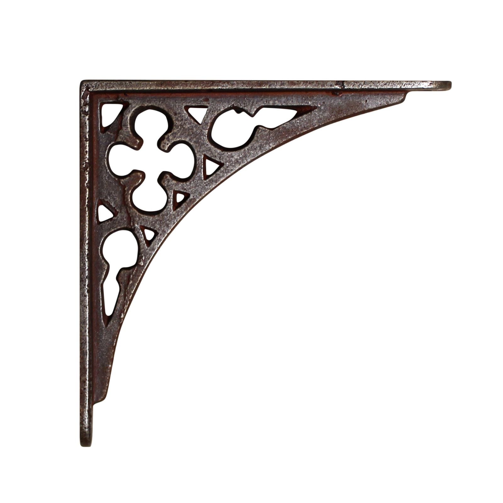 Small Shelf Bracket with Gothic Design in Antique Iron