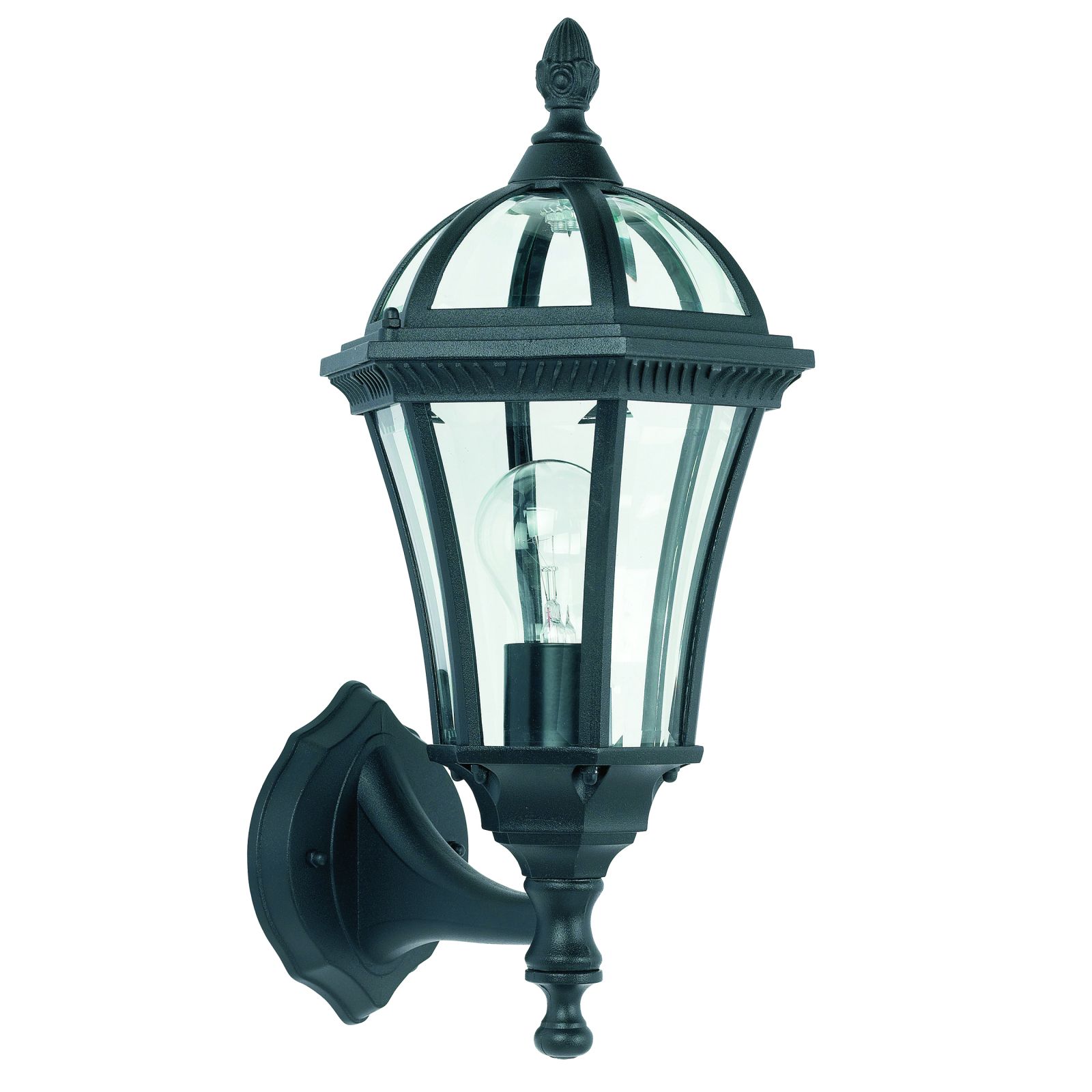 Drayton Wall Uplight in Black | The Victorian Emporium