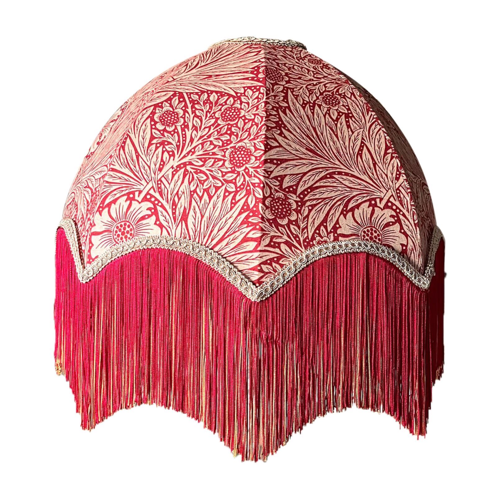William Morris Marigold Deluxe Domed Decorative Fringed Lamp Shade in a ...