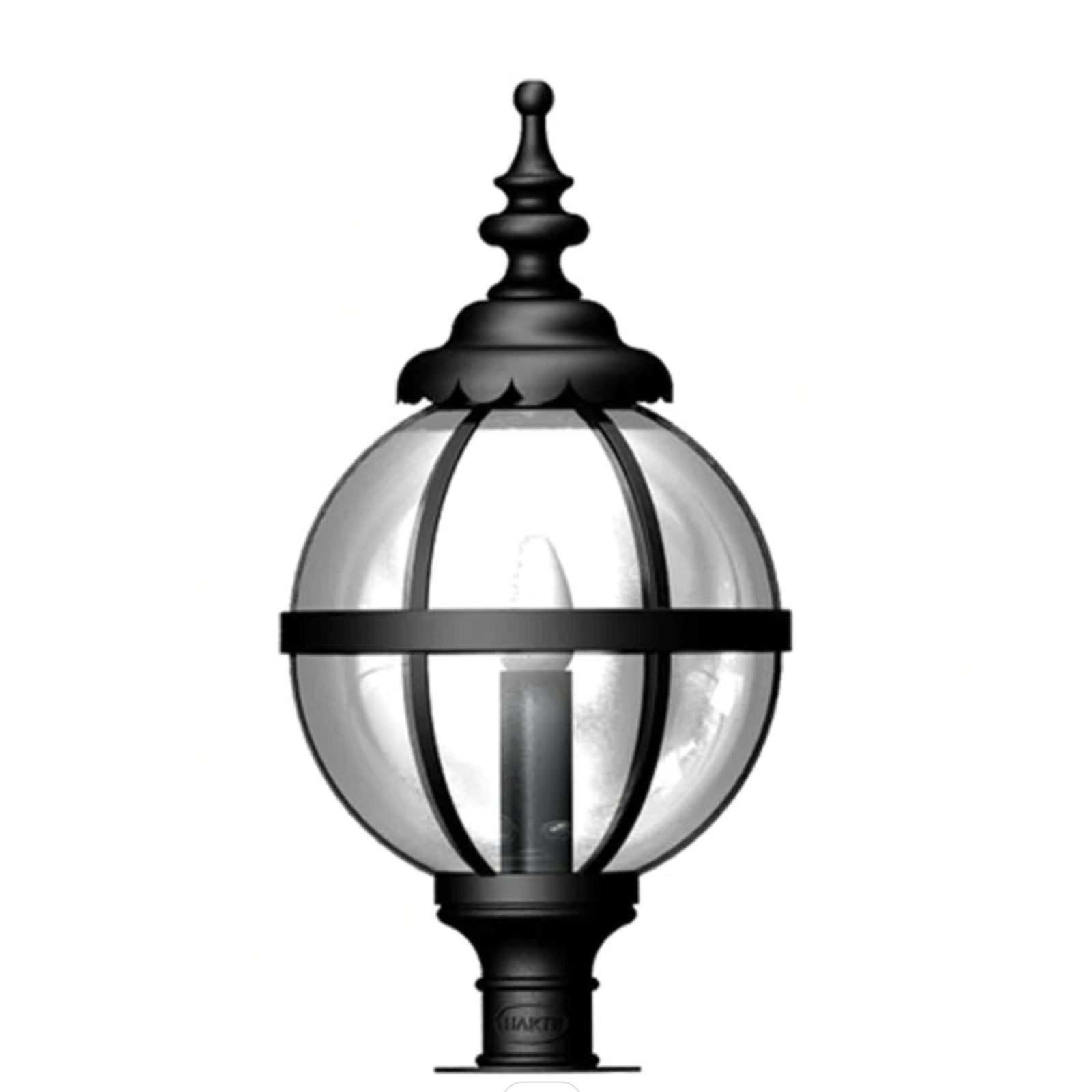 Globe pier lantern on short base in a choice of sizes