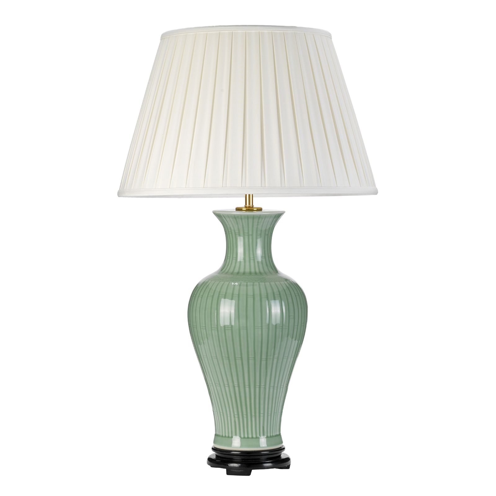 Dalian Table Lamp with Porcelain Base and Fabric Shade
