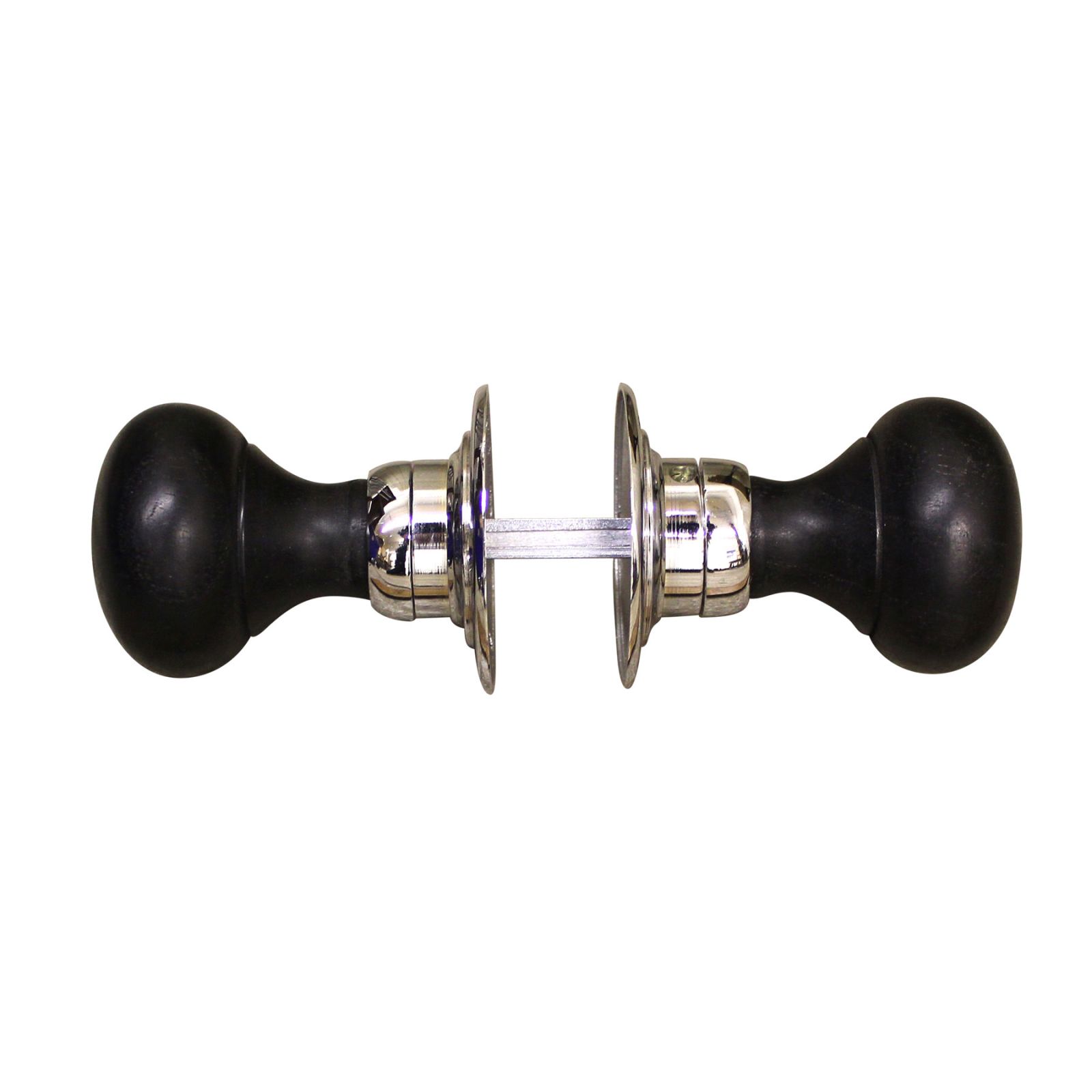 Door Knob Set with Bun Style, Ebonised | Knobs