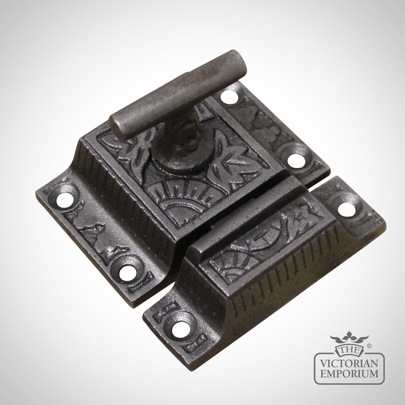 Cupboard Catch Tee Bar in Cast Antique Iron