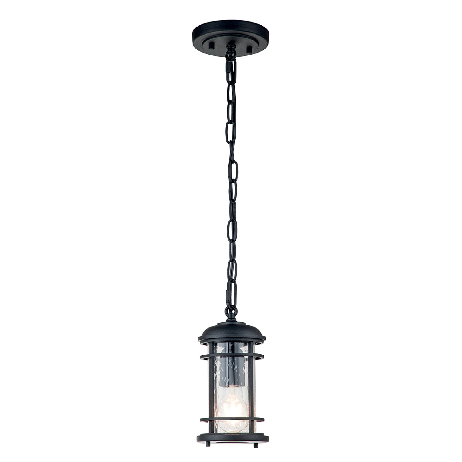 Lighthouse Chain Lantern in Textured Black