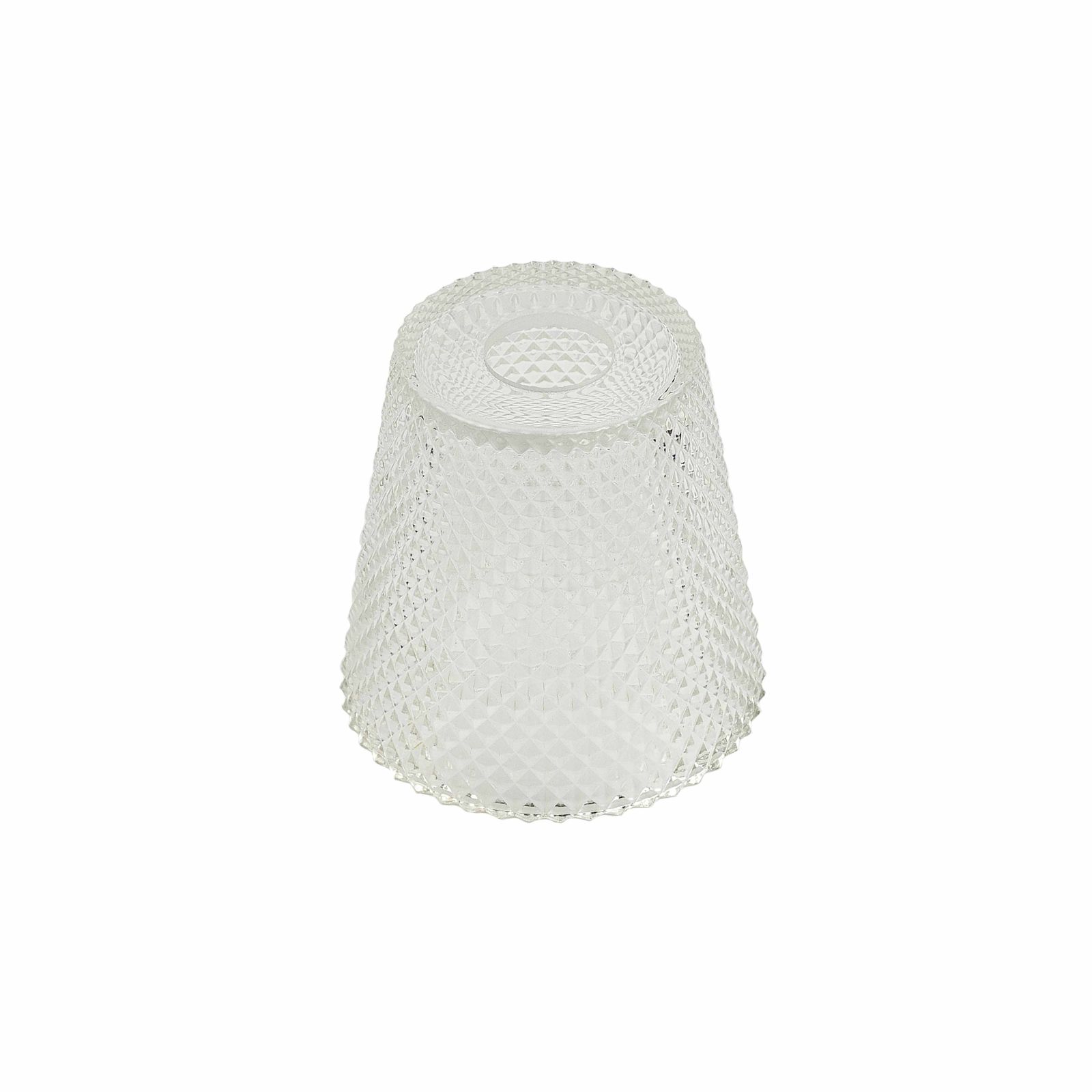 Diamond cross reeded replacement glass shade