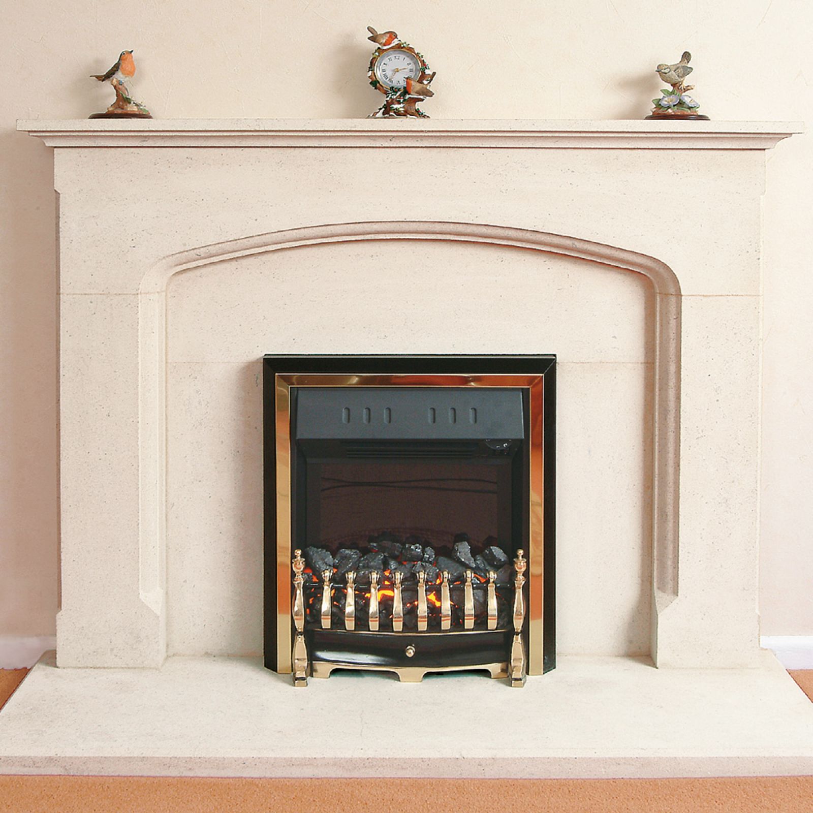 Crescent Stone Fireplace | Stone Fireplaces