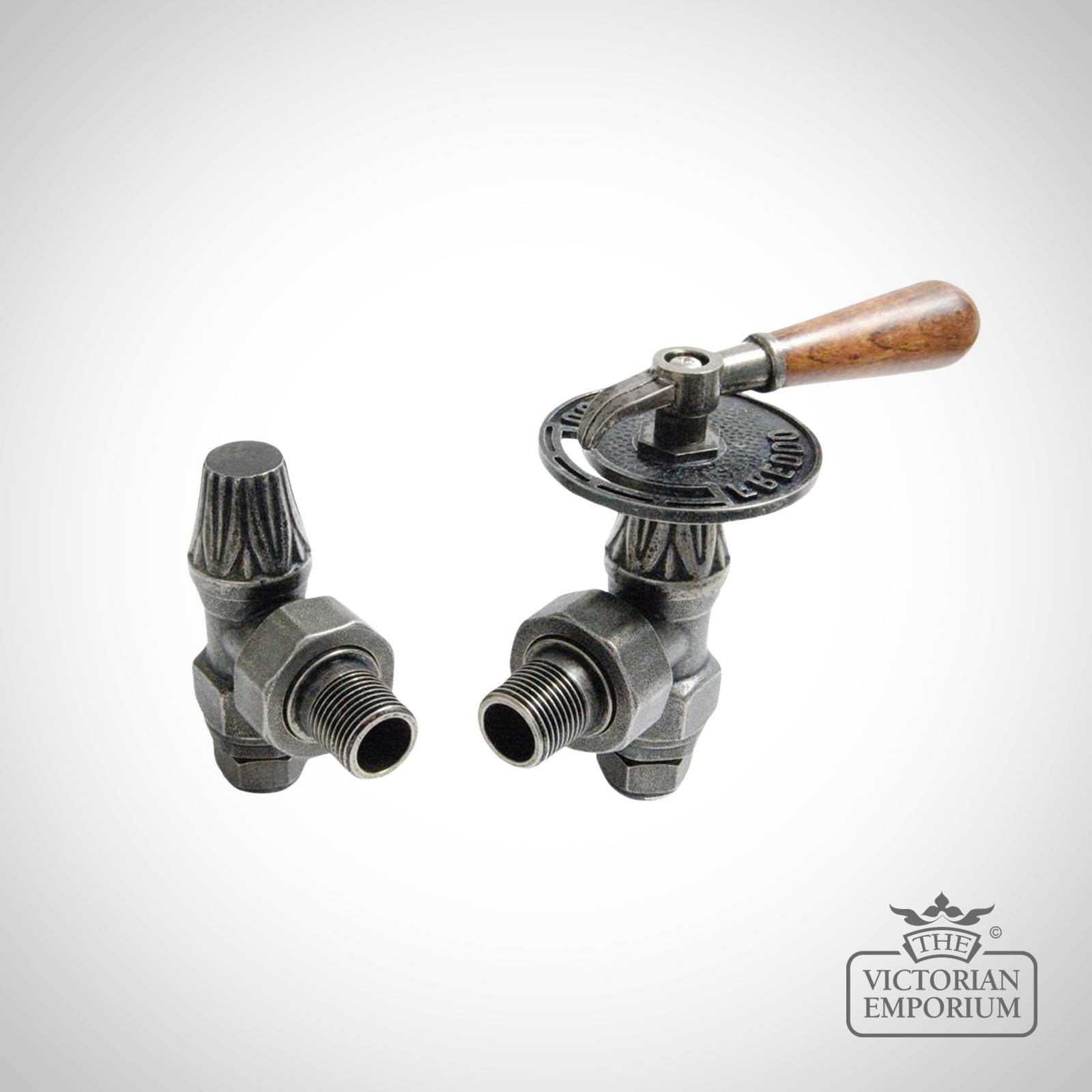 Steampunk style Throttle Manual Radiator valve set