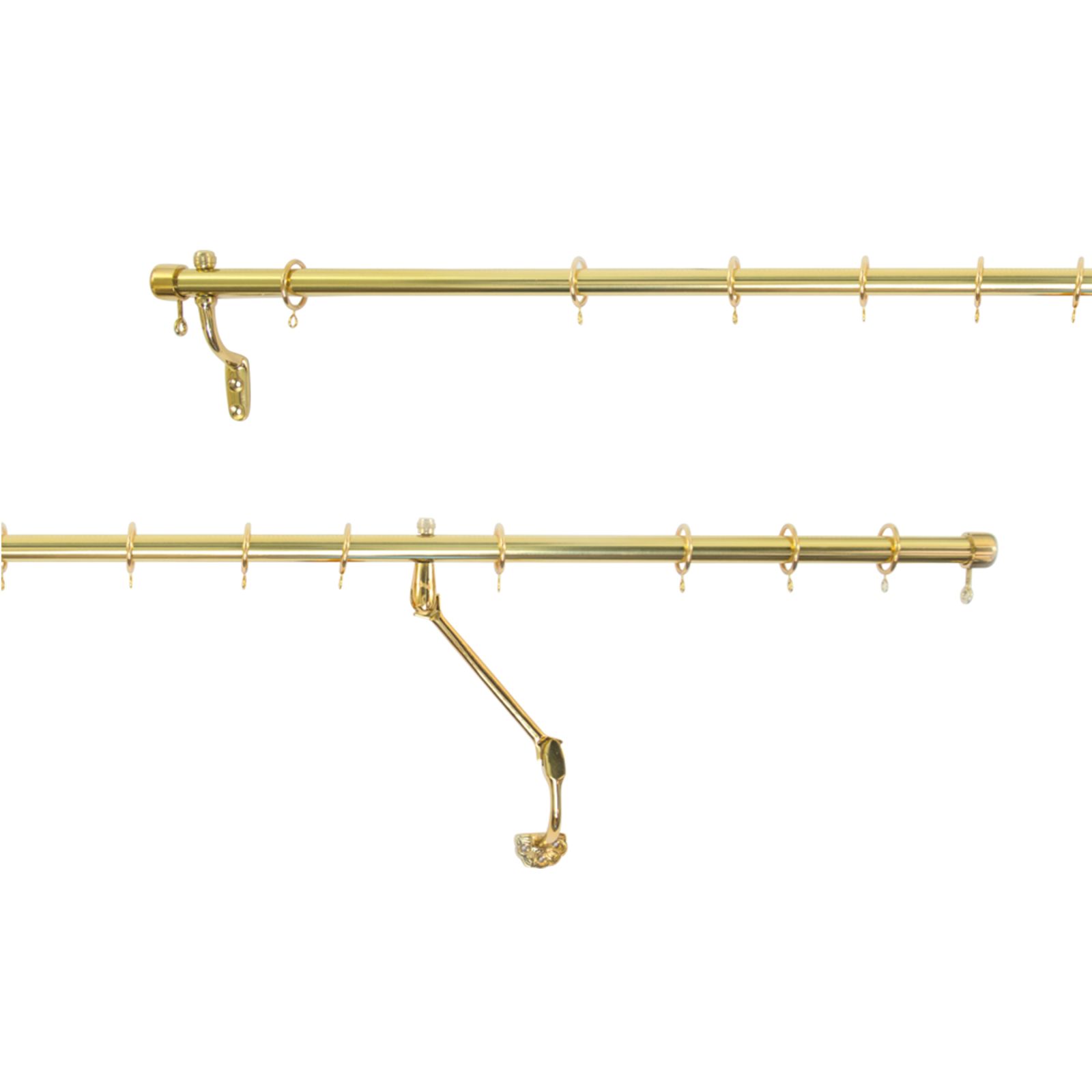 Brass Rising Door Portiere Rod for Curtains