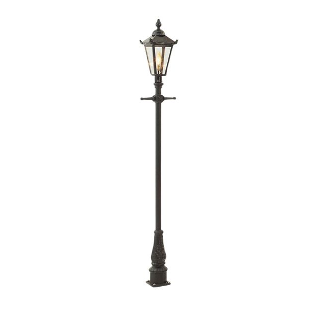 Lamp post 2160mm high and square steel lantern