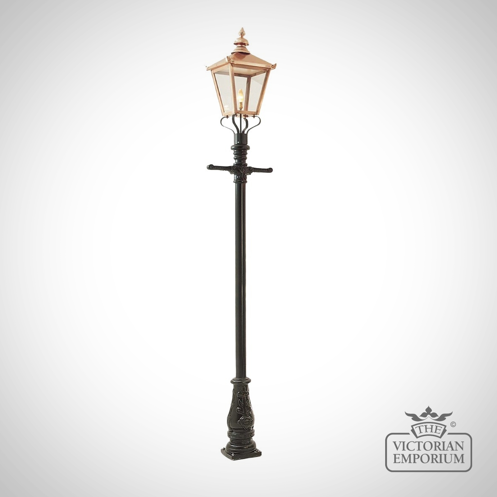 Lamp Post 3050mm High And Copper Square Lantern