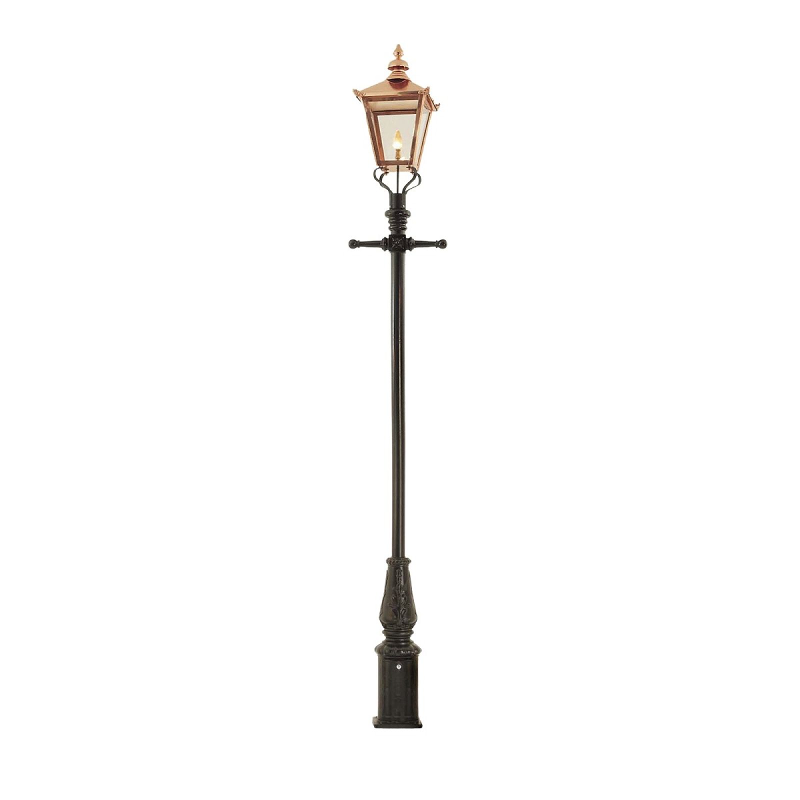 Lamp Post 3505mm High And Large Copper Square Lantern