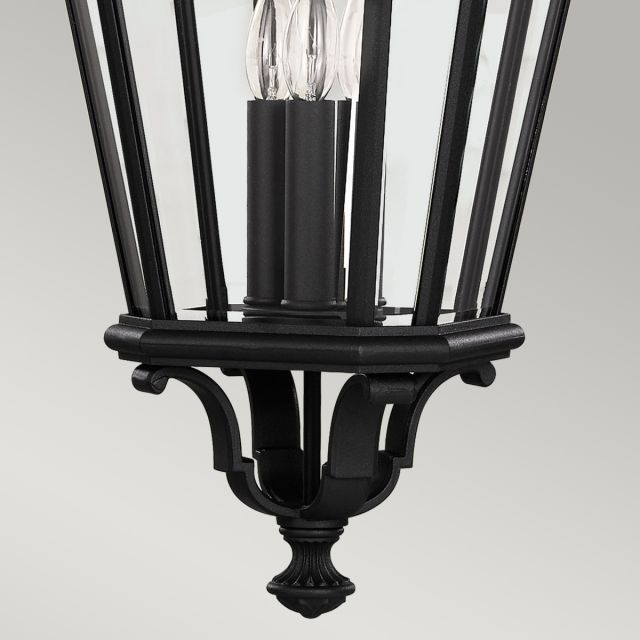 Cotswold Large chain lantern in Black,