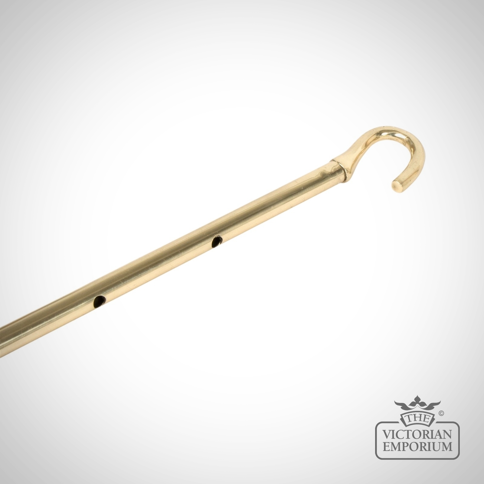 Telescopic window winder 1-2 m - polished brass