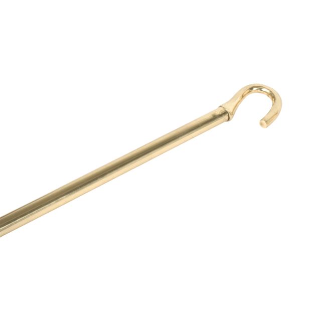 Polished brass window winder with handle