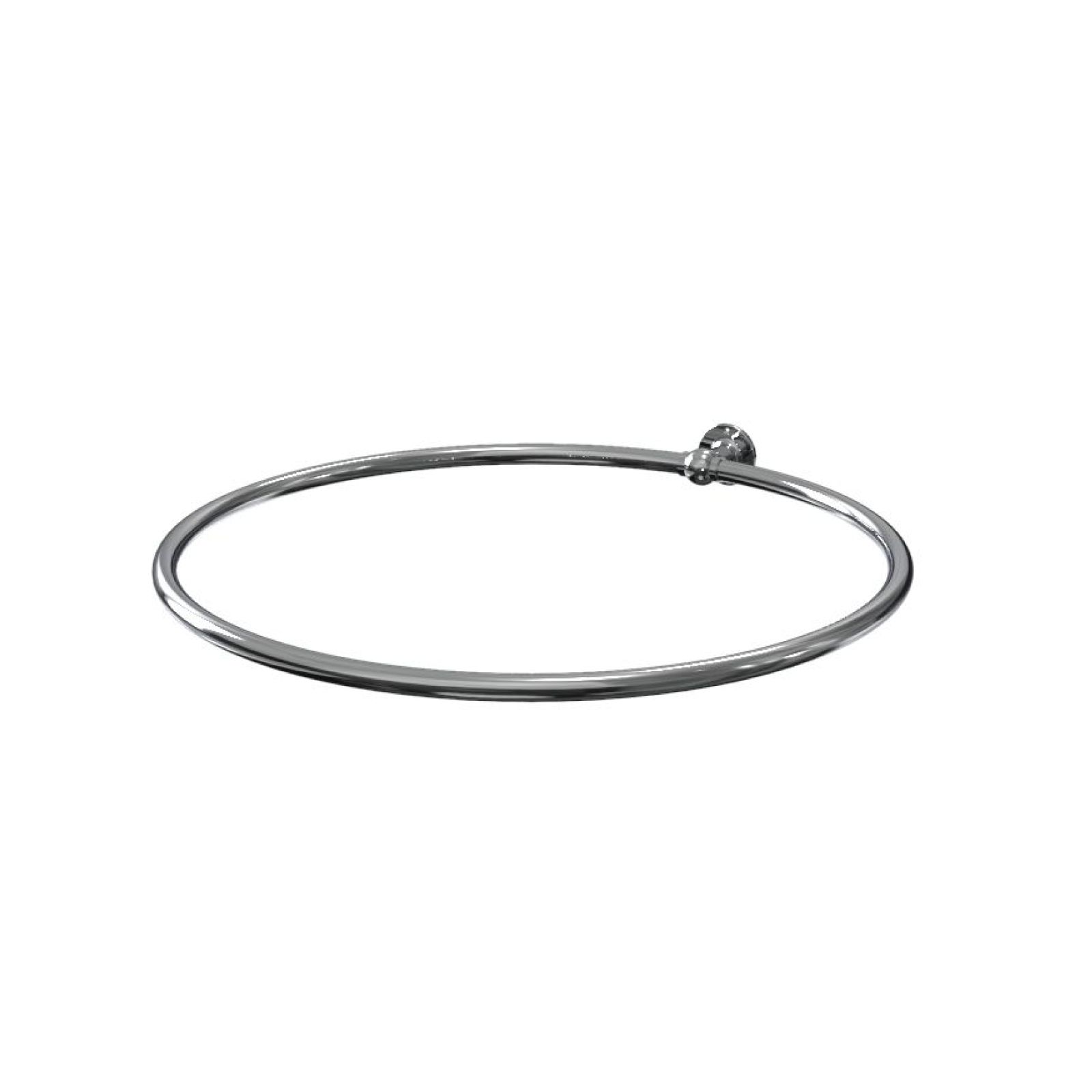 Large Circular Shower Curtain Rail mounted to one wall - in a wide ...