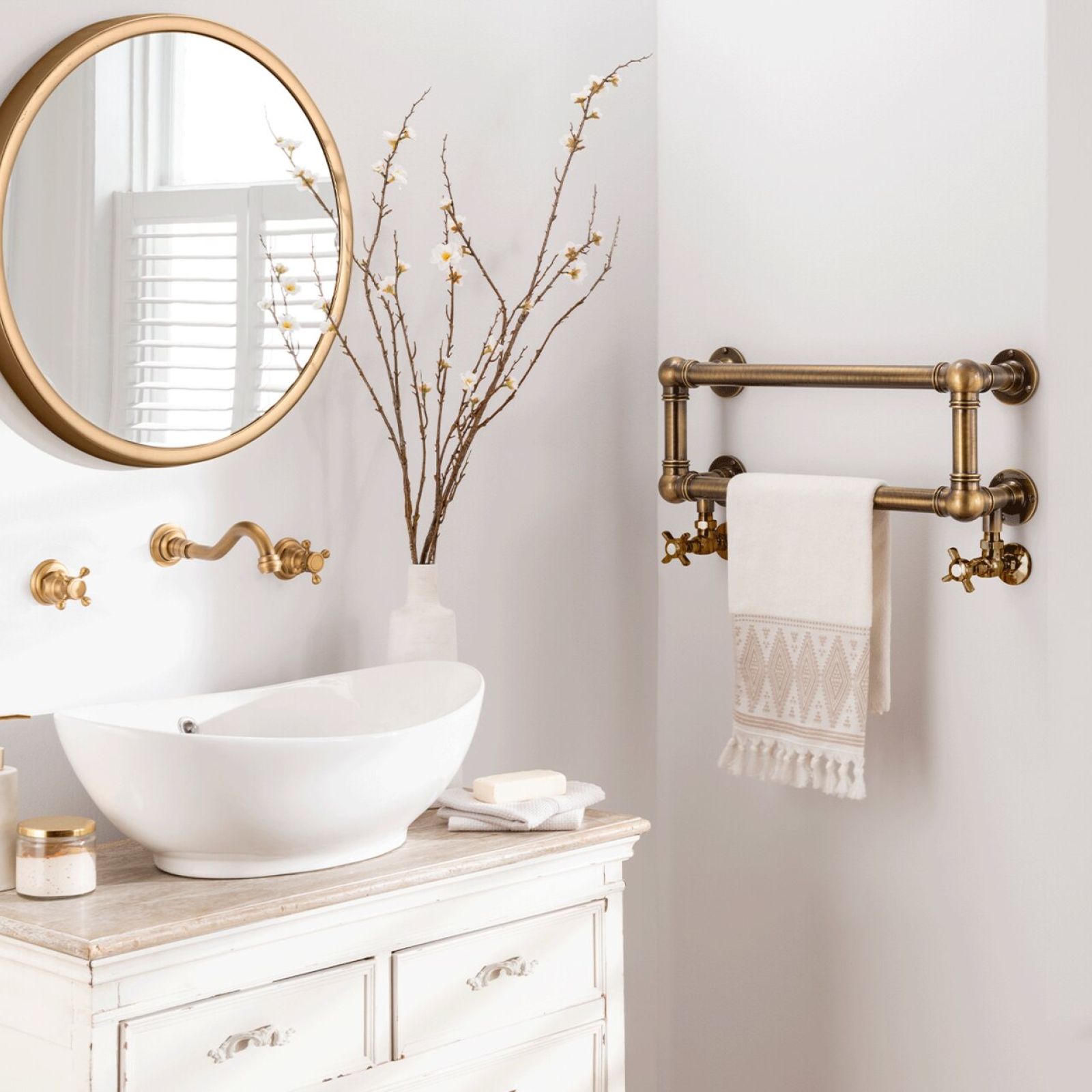 Hamlet Wall Mounted Heated Towel Rail In A Choice of Finishes