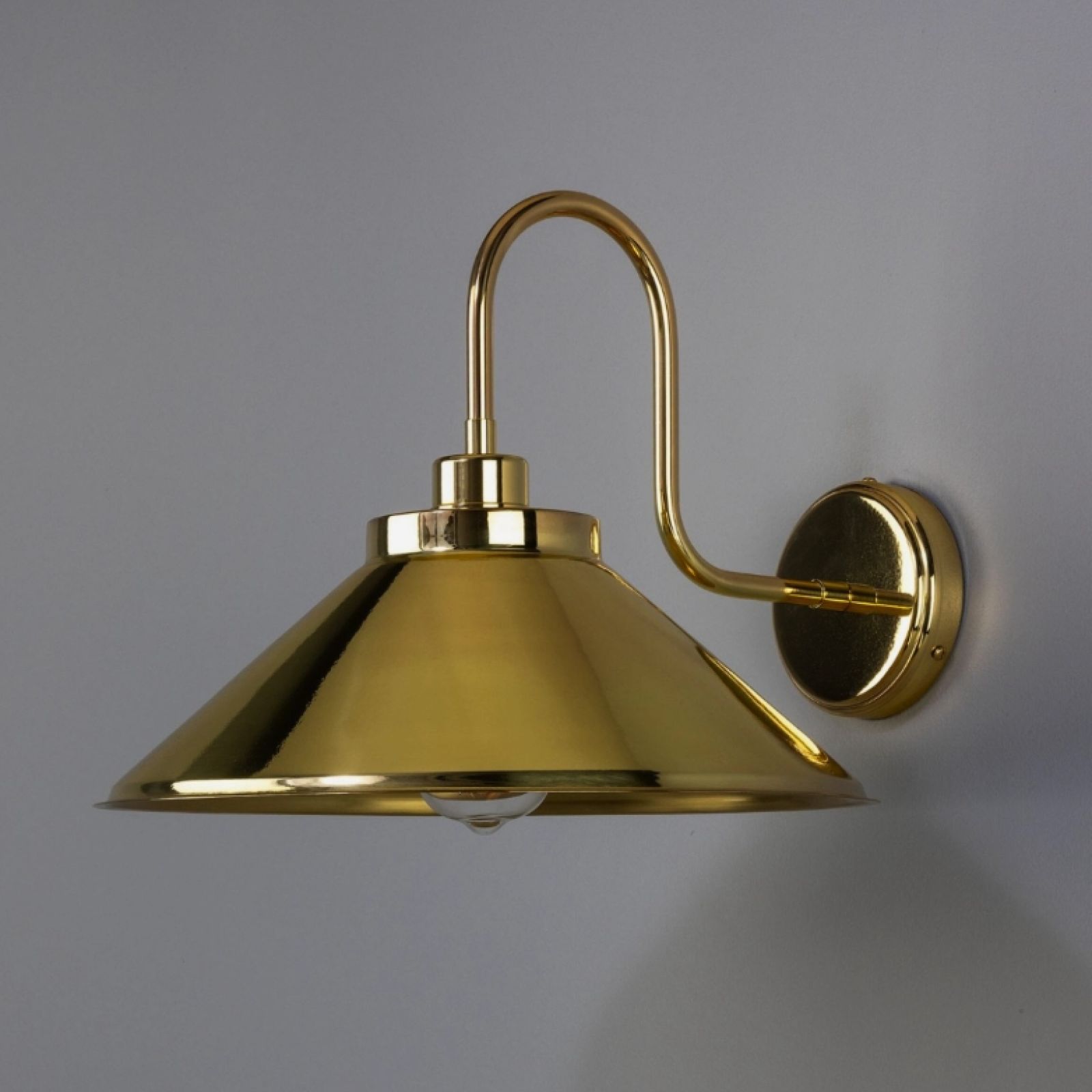 Rio Brass Swan Neck Wall Light | Wall Lights