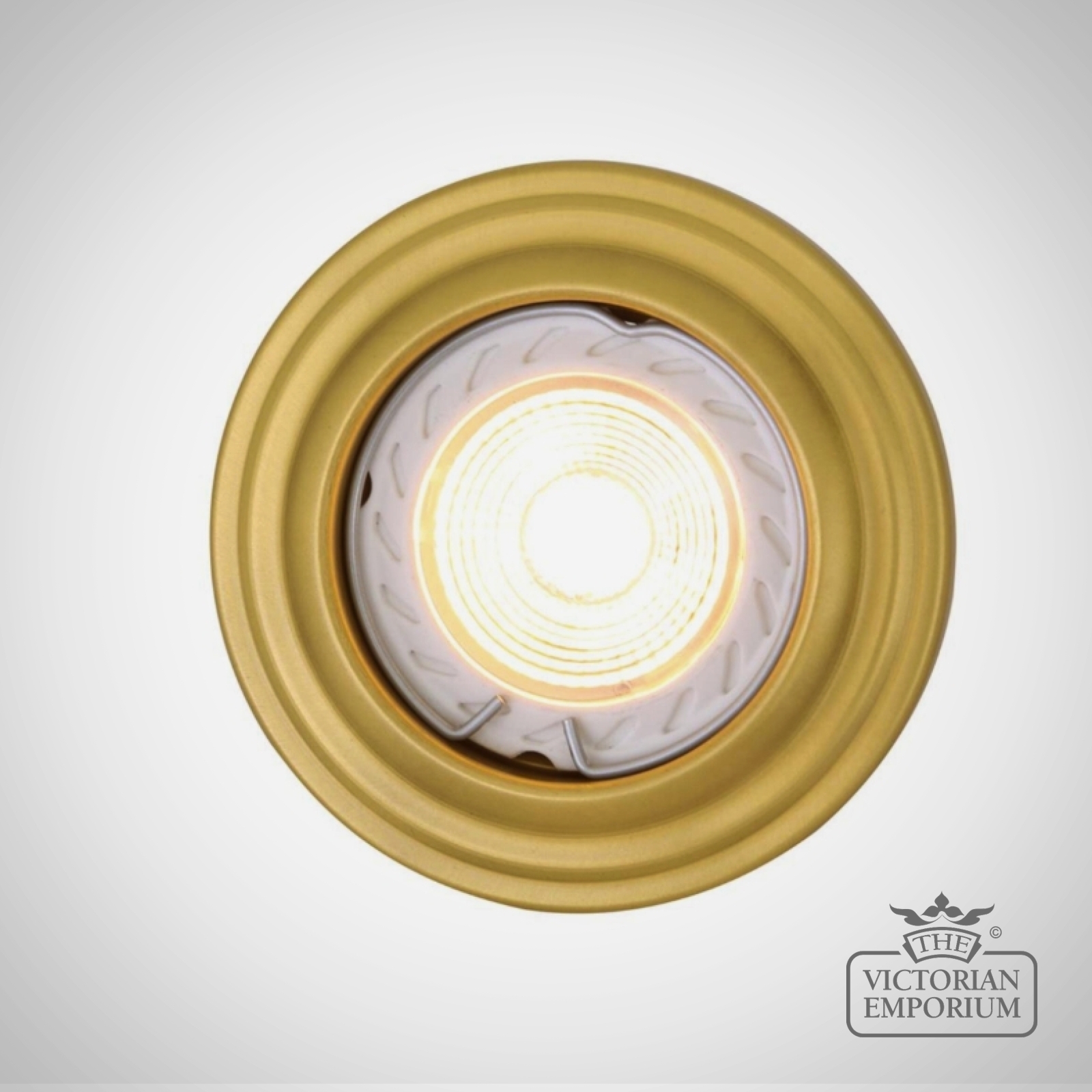Lefkosia Circular Brass Recessed Spotlight | Outdoor Wall Lights
