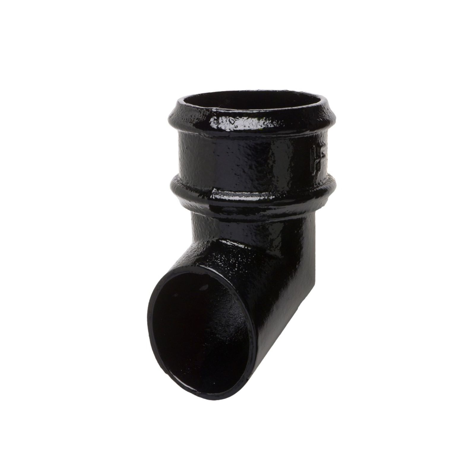 Cast Iron Round Eared or Plain Rainwater Downpipe Shoe - Primed