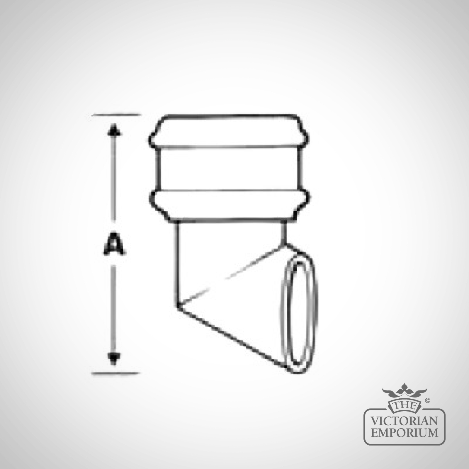Cast Iron Round Eared or Plain Rainwater Downpipe Shoe - Primed
