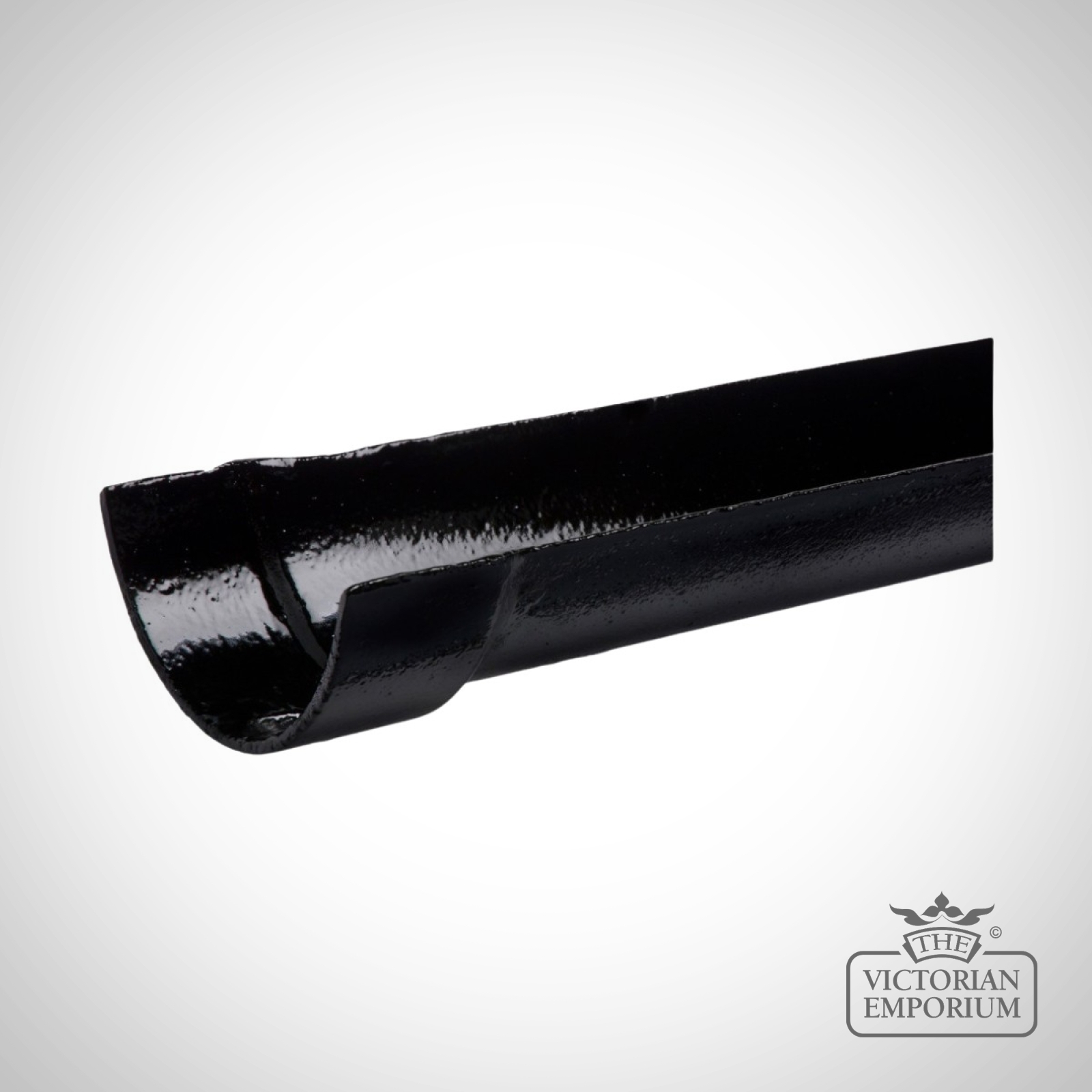 Black Cast Iron Plain Half Round Gutter | Traditional Heritage Guttering