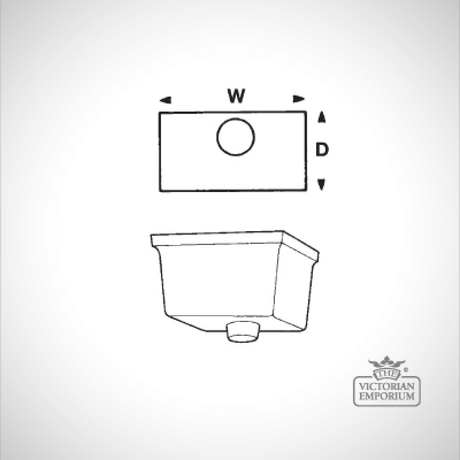 Rectangular Plain Head - primed | Hoppers
