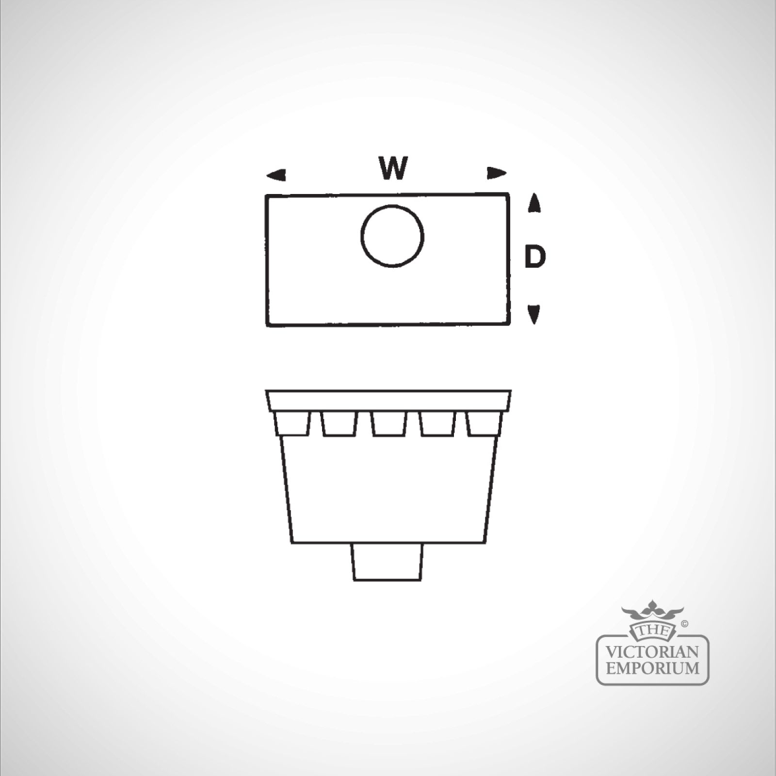 Rectangular Castellated Head - black | Hoppers