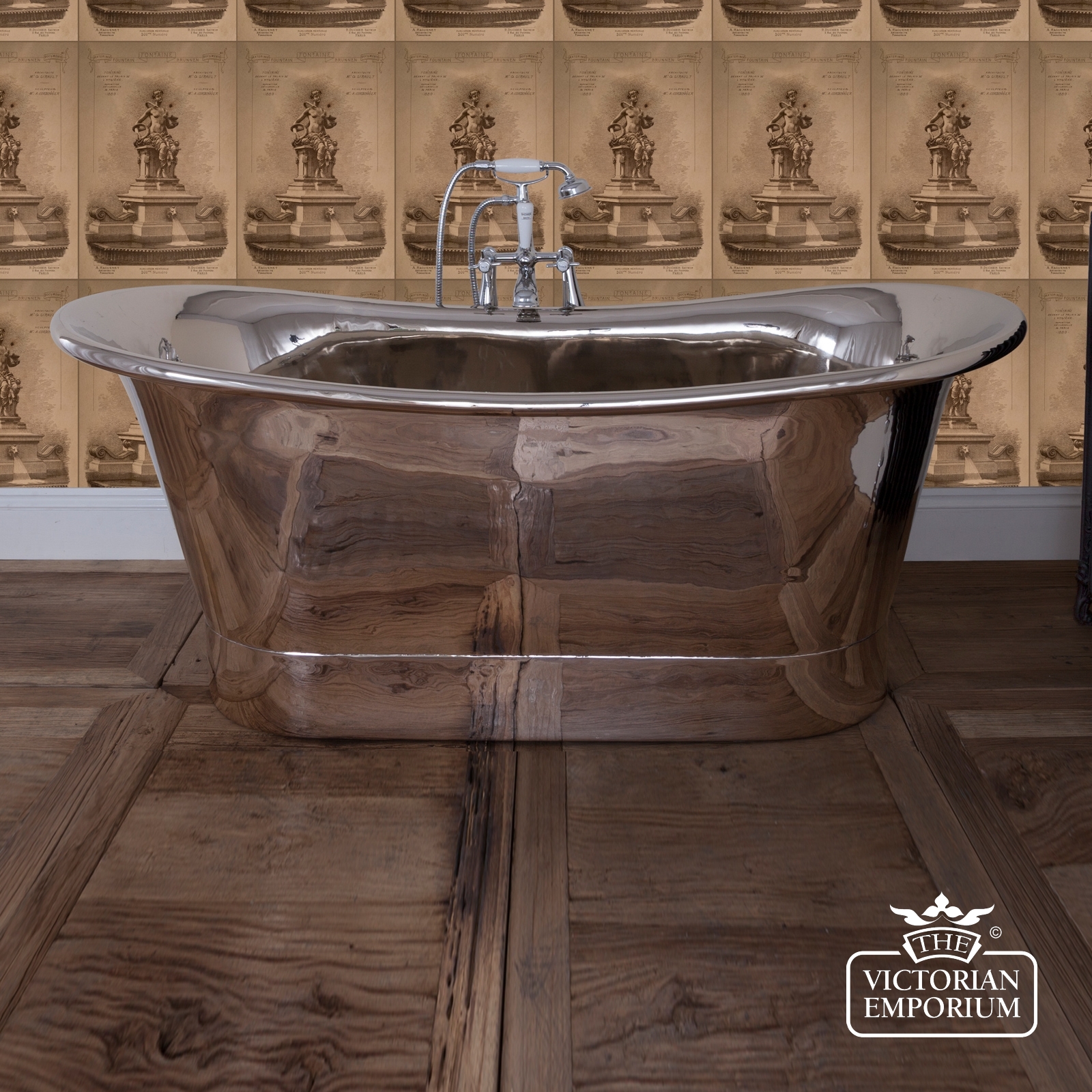 Normandie Nickel Bath | Roll-top Baths | The Victorian Emporium