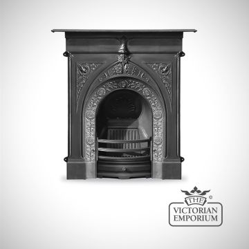 Late Victorian style cast iron fireplace