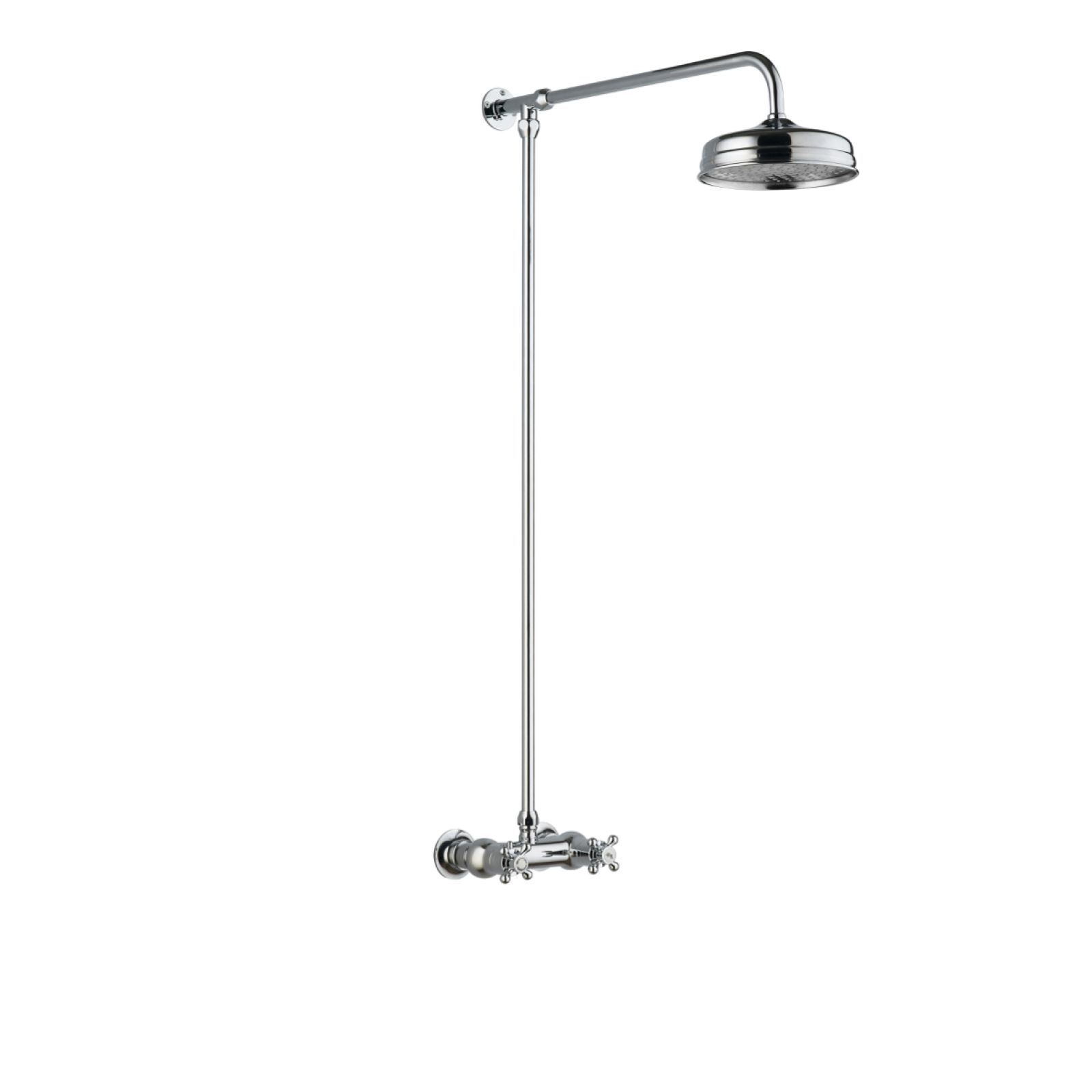 Chrome Thermostatic Bar Shower Valve & Rigid Riser