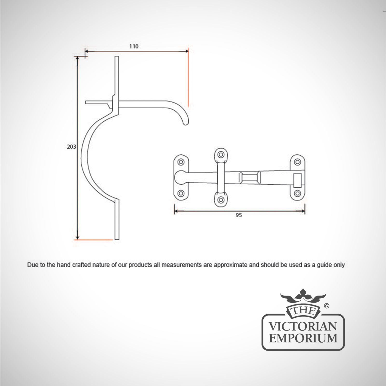 Suffolk Door Latch in Polished Brass | Latches