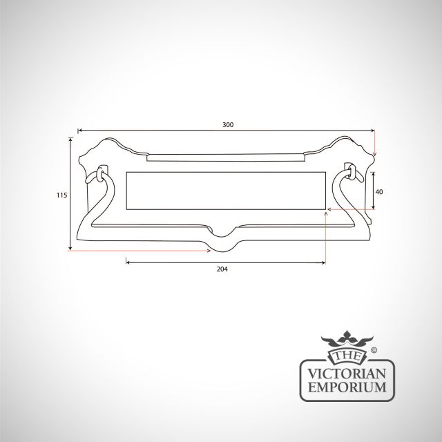Polished brass decorative letterplate | Letterplates