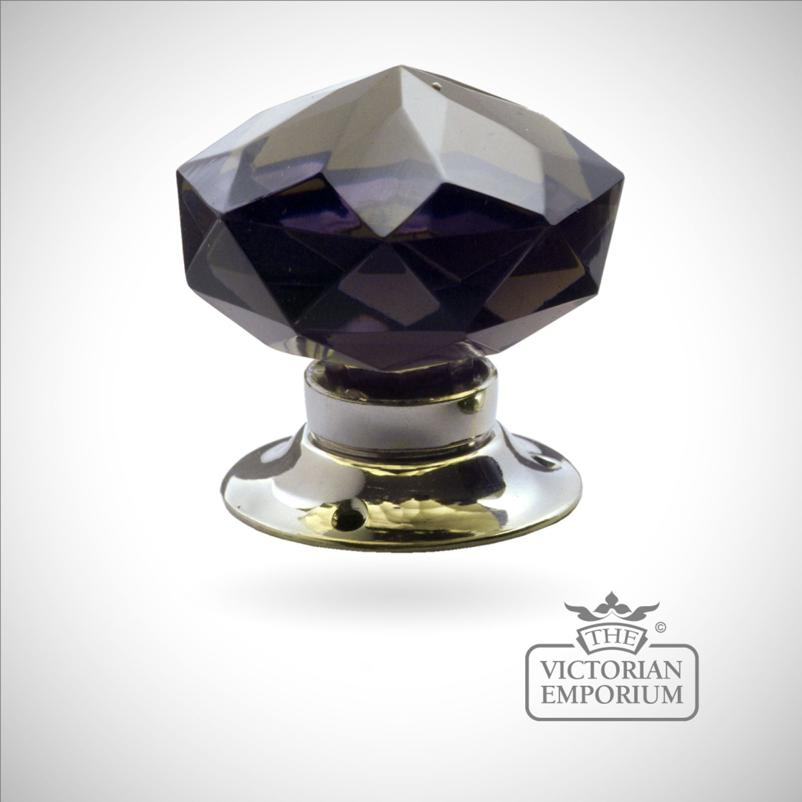 Cut crystal turning handle | The Victorian Emporium