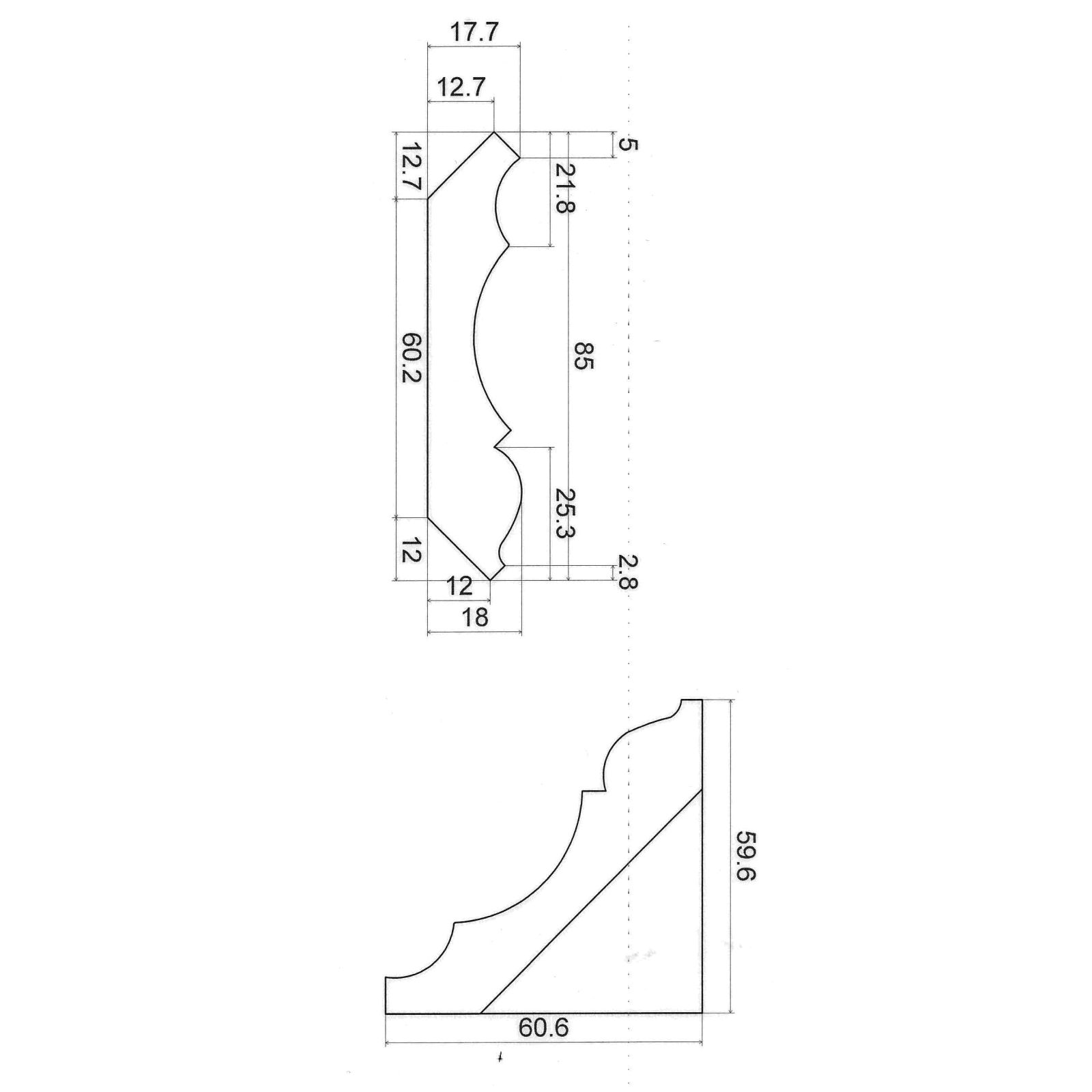 Wooden coving 90 x 18mm | Coving | The Victorian Emporium