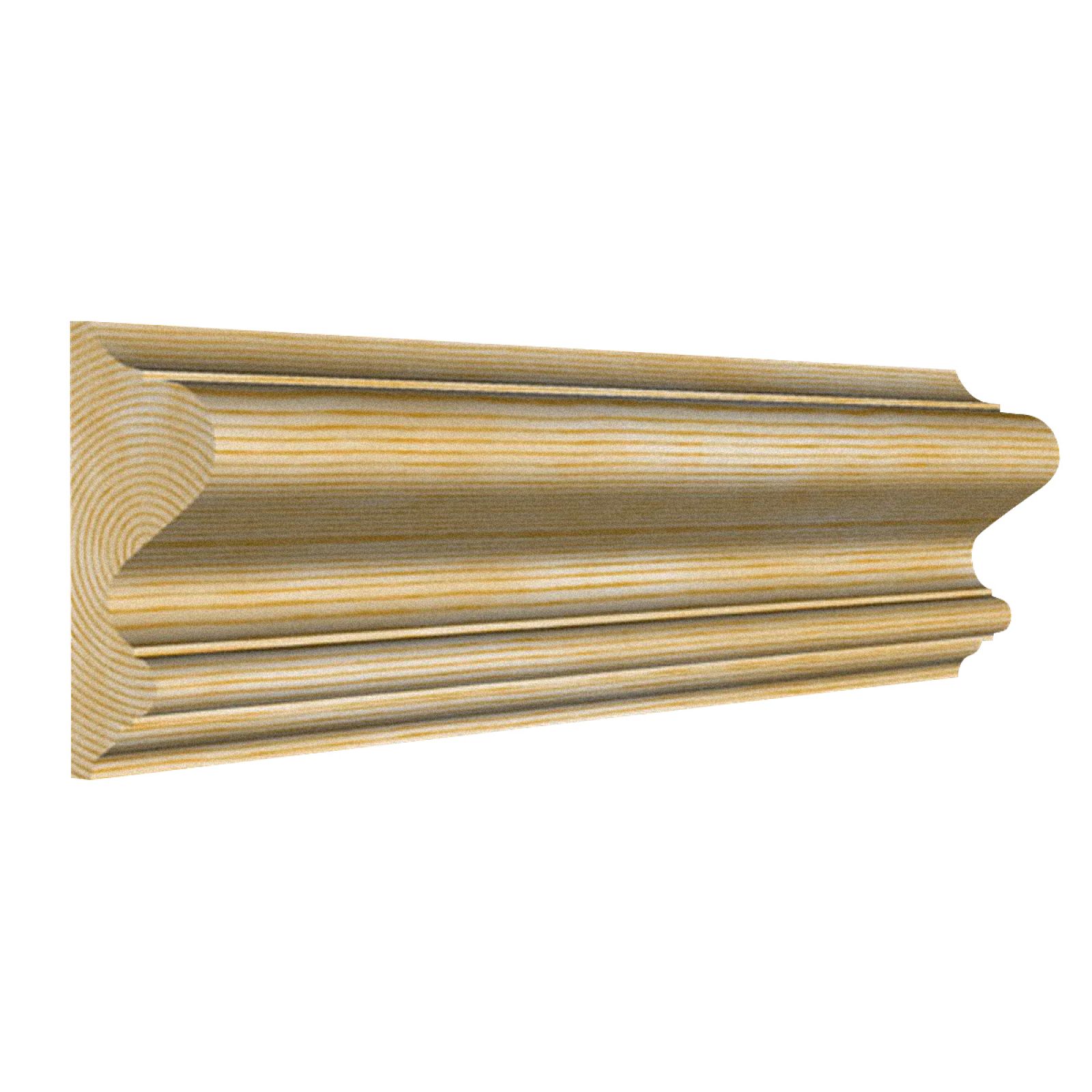 Wooden Dado Rail Moulding 120 x 45 mm (Large) in Redwood (pine)