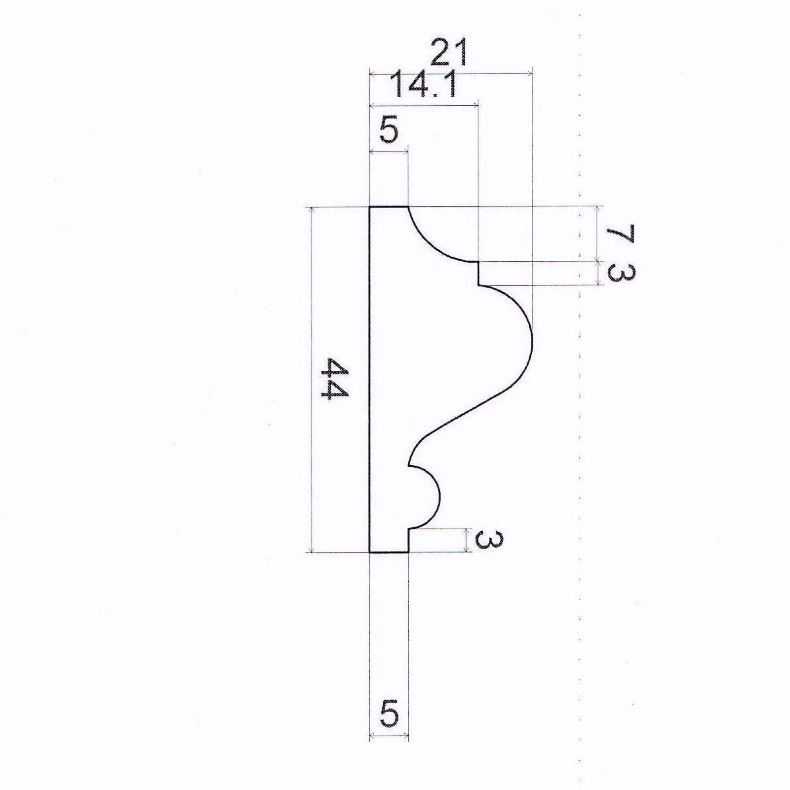 Wooden Dado 44 x 21 mm - in Pine or Oak | Dado Rails