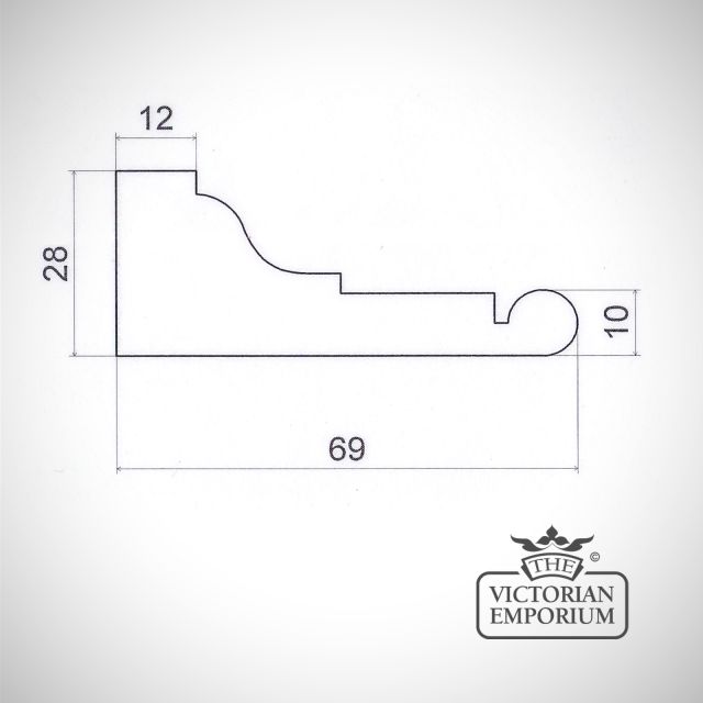 Wooden Door Architrave 69mm x 28mm in Redwood (pine) and Oak