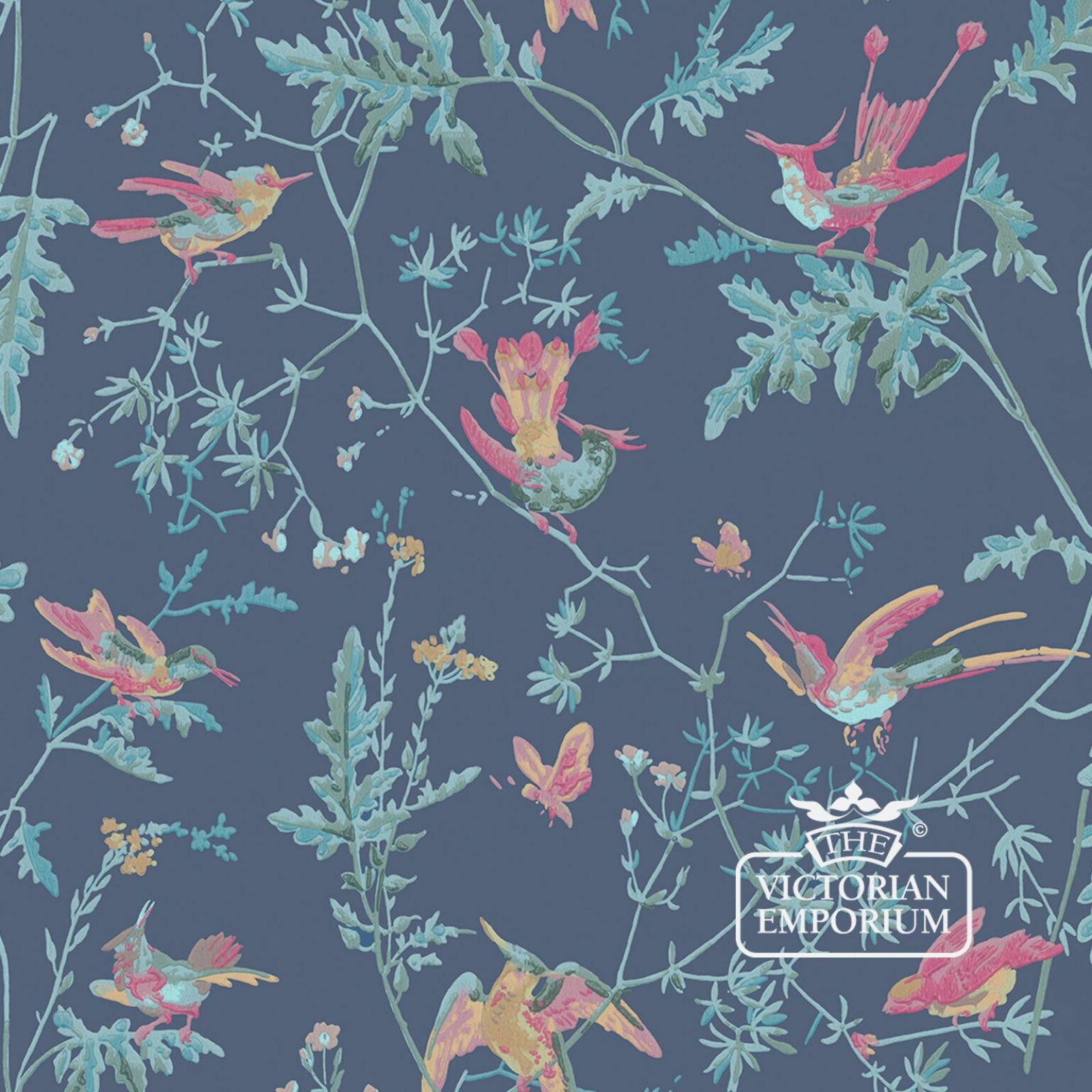 Hummingbirds wallpaper in choice of five colourways
