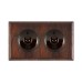 1 gang Bakelite light switch - square, plain in brown or white
