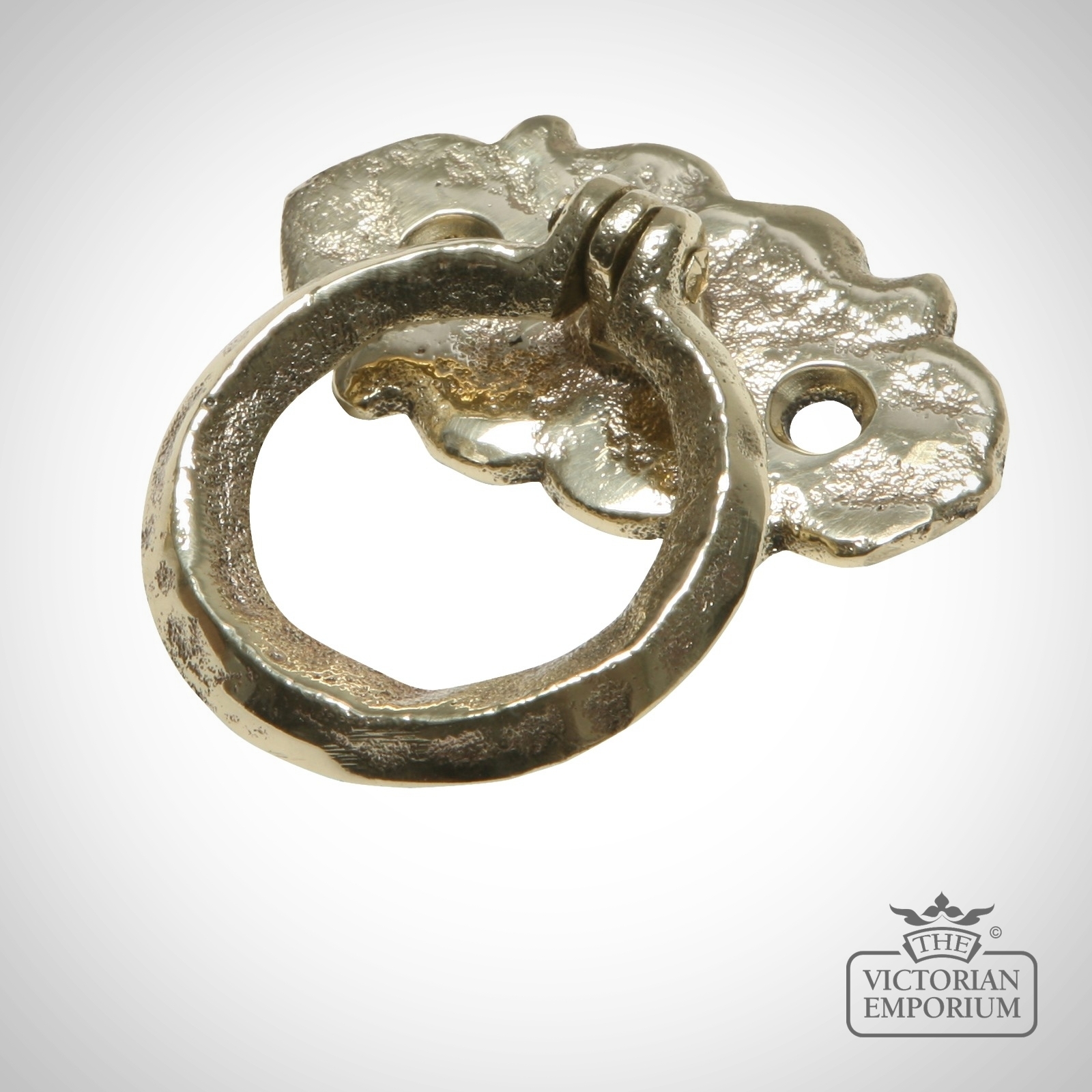 Plain Ring Drawer Handle In Cast Brass | Drop Handles