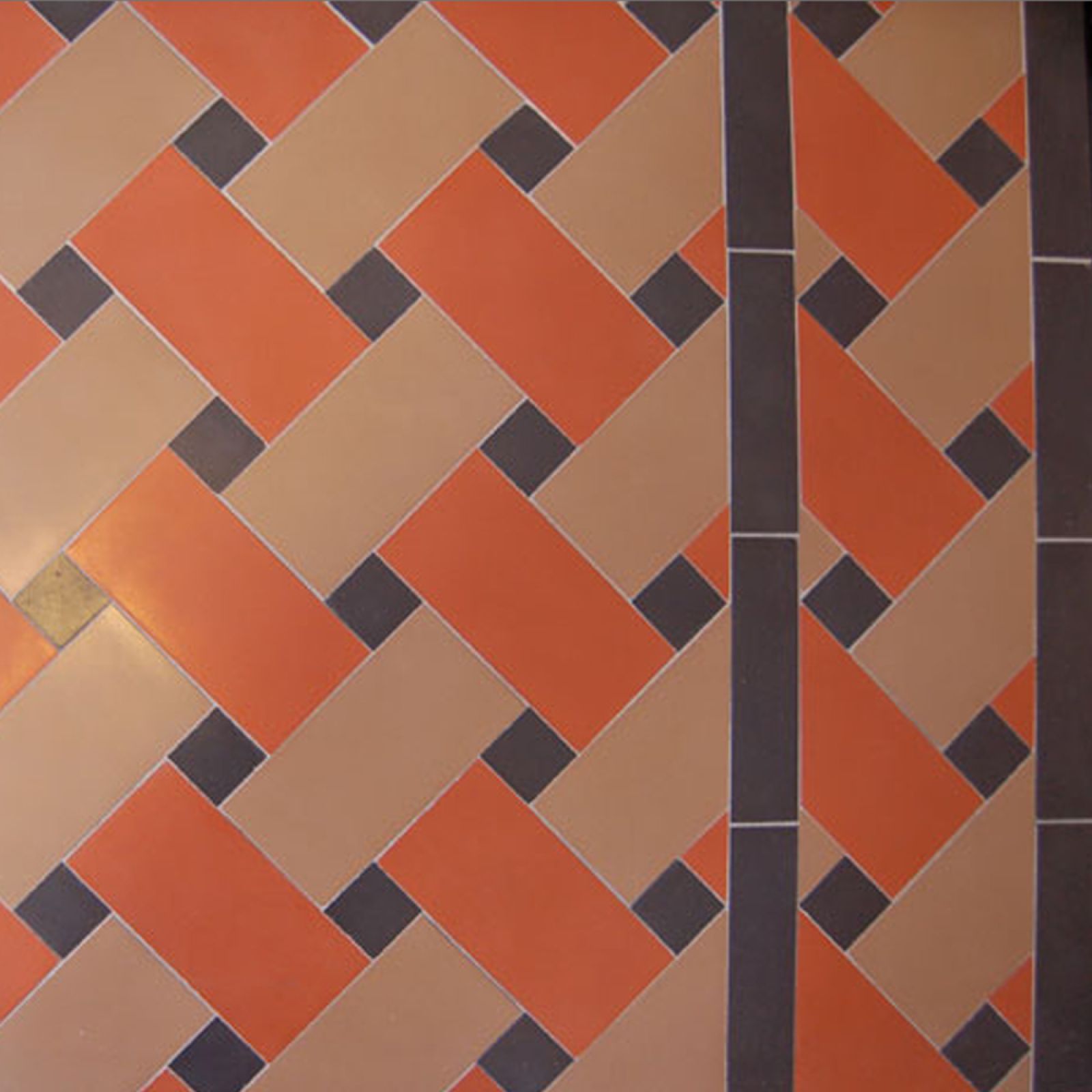 Tucked Mosaic Floor tiles Inset (centre)